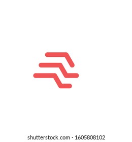 Three Line Abstract Logo Design Vector Stock Vector (Royalty Free ...