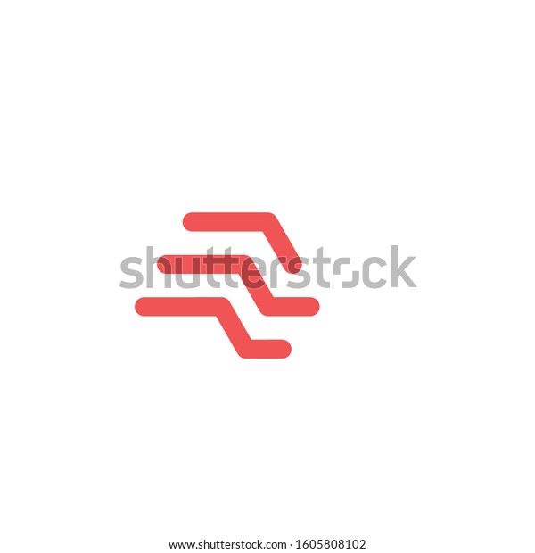 Three Line Abstract Logo Design Vector Stock Vector (Royalty Free ...