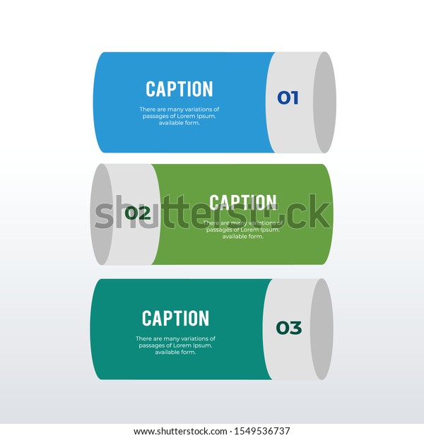 Three List Infographic Template Design Business Stock Vector (Royalty ...