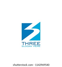 Three Logo Design 3 Number Logo Stock Vector (Royalty Free) 1142969540 ...