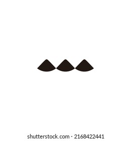 Three Mountains Geometric Symbol Simple Logo Stock Vector (Royalty Free ...