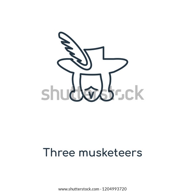 Three Musketeers Concept Line Icon Linear Stock Vector (Royalty Free ...