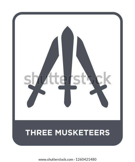 Three Musketeers Icon Vector On White Stock Vector (Royalty Free ...