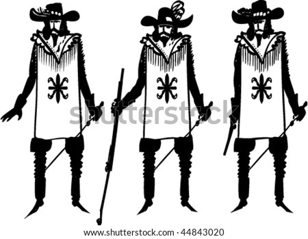 Three Musketeers Illustration Stock Vector (Royalty Free) 44843020 ...