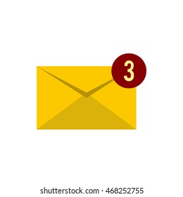 Three New Email Icon Flat Style Stock Vector (Royalty Free) 468252755 ...