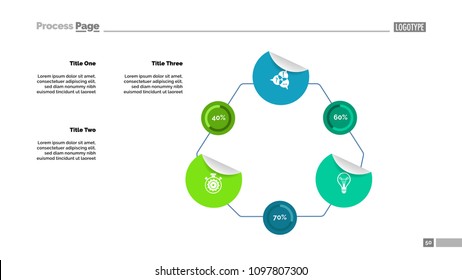Three Options Percentage Chart Template Presentation Stock Vector ...