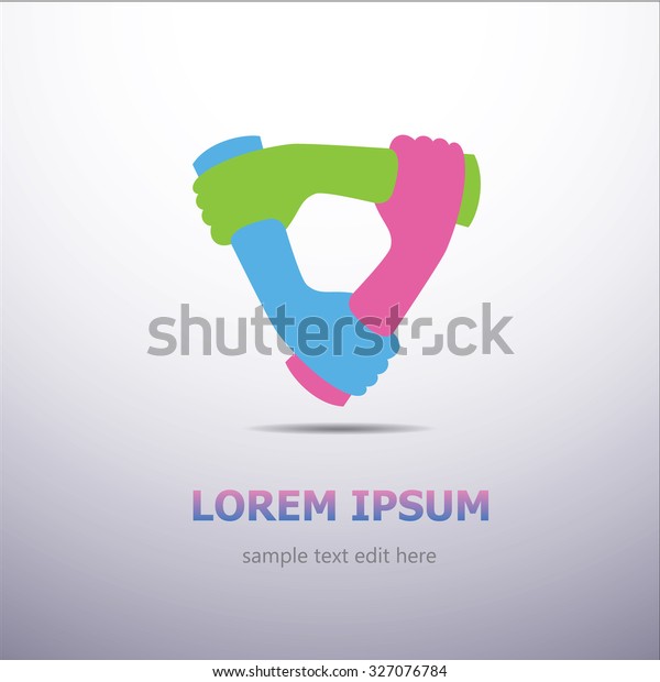 Three Organization Cooperation Colorful Logo Stock Vector (Royalty Free ...