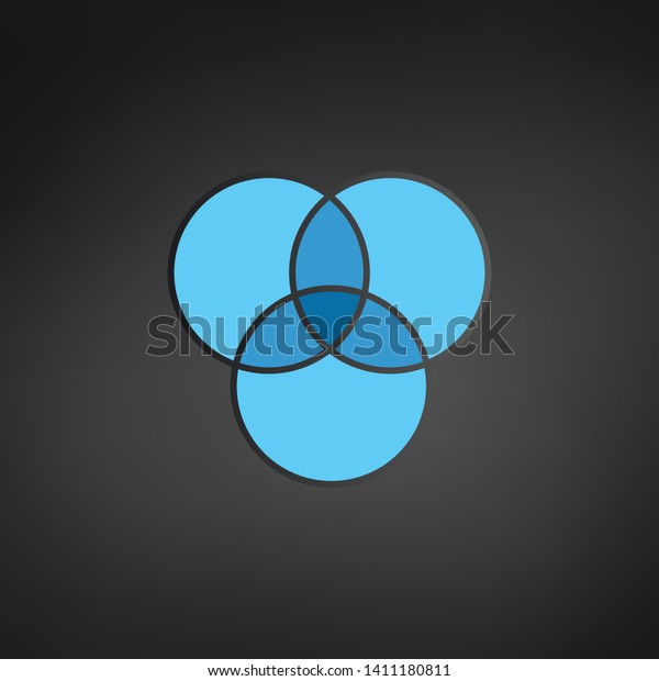 Three Overlapping Circles Infographic Template Diagram Stock Vector ...