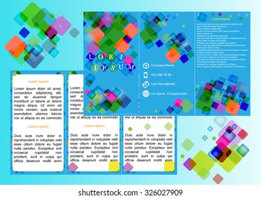 Three Page Brochure Square Design Stock Vector (Royalty Free) 326027909