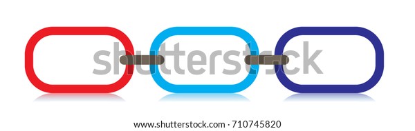Three Part Chain Graphic Stock Vector (Royalty Free) 710745820 ...