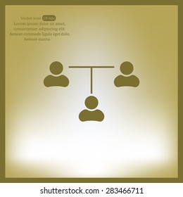 Three People Connected Network Symbol Download Stock Vector (Royalty ...