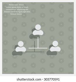Three People Connected Network Symbol Download Stock Vector (Royalty ...