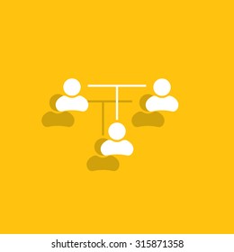 Three People Connected Network Symbol Download Stock Vector (Royalty ...