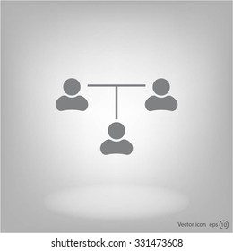 Three People Connected Network Symbol Download Stock Vector (Royalty ...