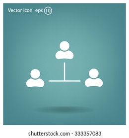 Three People Connected Network Symbol Download Stock Vector (Royalty ...