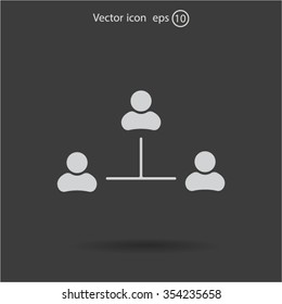 Three People Connected Network Symbol Download Stock Vector (Royalty ...