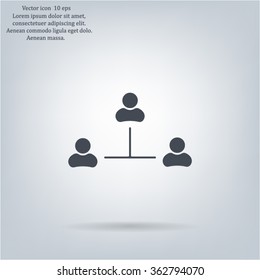 Three People Connected Network Symbol Download Stock Vector (Royalty ...