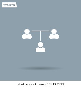 Three People Connected Network Symbol Download Stock Vector (Royalty ...