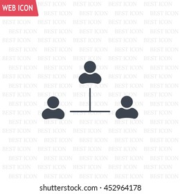 Three People Connected Network Symbol Download Stock Vector (Royalty ...