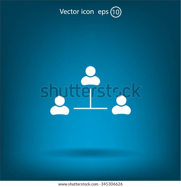 Three People Connected Network Symbol Download Stock Vector (Royalty ...