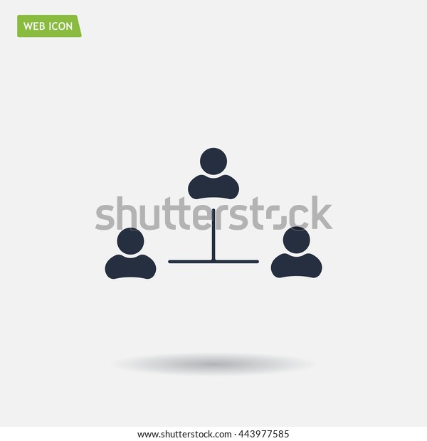 Three People Connected Network Symbol Download Stock Vector (Royalty ...