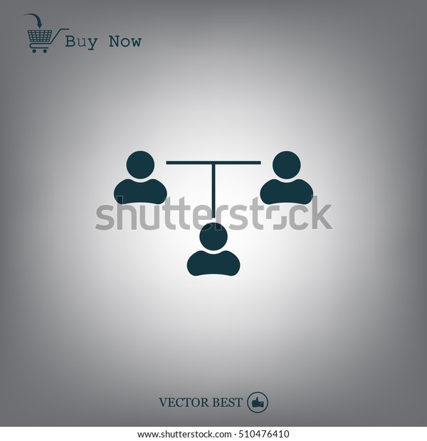 Three People Connected Network Symbol Download Stock Vector (Royalty ...