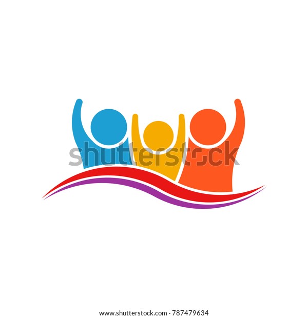 Three People Family Logo Verctor Family