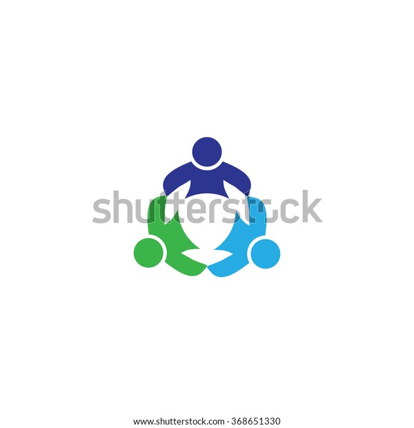 Three People Icon People Friends Logo Stock Vector (Royalty Free ...