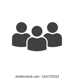 Three People Icon Group Humans Sign Stock Vector (Royalty Free ...