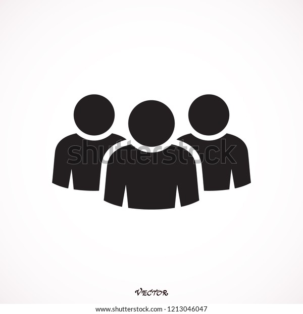Three People Icon Illustration Crowd People 스톡 벡터(로열티 프리) 1213046047 ...