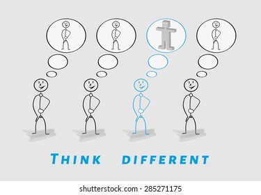 Three People Think 2d One Thing Stock Vector (Royalty Free) 324476078 ...