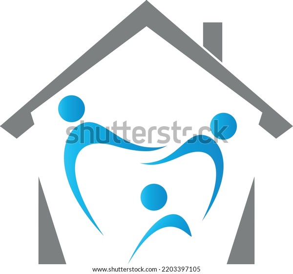 Three People Tooth Tooth Dentist Logo Stock Vector (Royalty Free ...