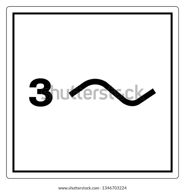 Three Phase Power Symbol Sign Vector: стоковая векторная графика (без ...