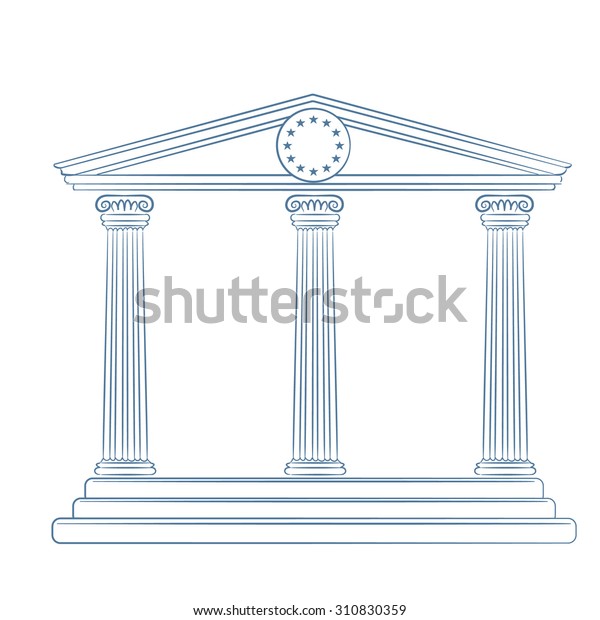 The three pillars of the building of the European Union.