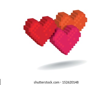 1.259 imagens de Pixel heart 3d Imagens, fotos stock e vetores ...