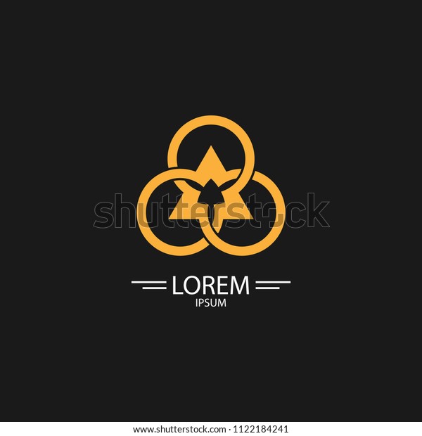 Three Pointed Logo Vector Illustration Eps Stock Vector (Royalty Free ...
