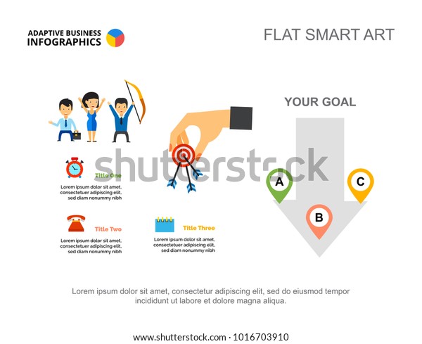 Three Points Goal Slide Template Stock Vector (Royalty Free) 1016703910