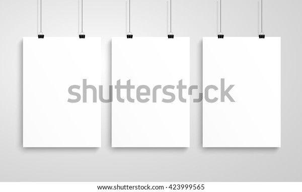 Three Poster Mockup Stock Vector (Royalty Free) 423999565 | Shutterstock