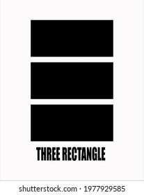 Three Rectangle Rectangle Geomatric Shapes Mathematics Stock Vector ...