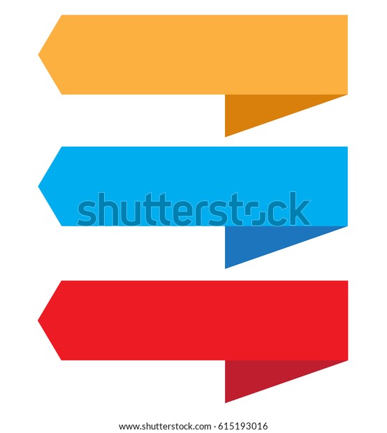 Three Ribbon Banner On White Background Stock Vector (Royalty Free ...