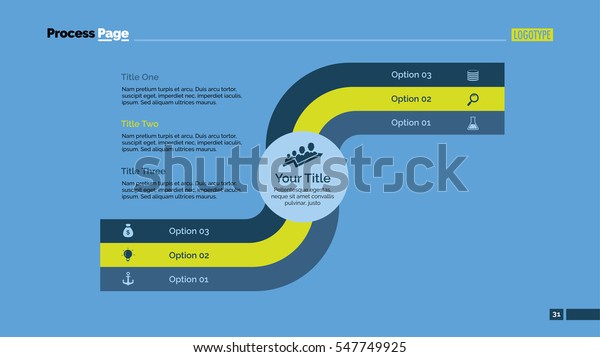 Three Ribbons Slide Template: vector de stock (libre de regalías ...