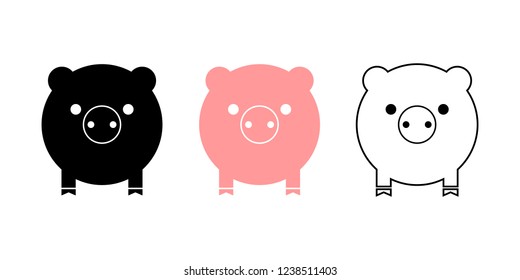 Three Cartoon Farm Animals Pig Sheep Stock Vector (Royalty Free) 95361211