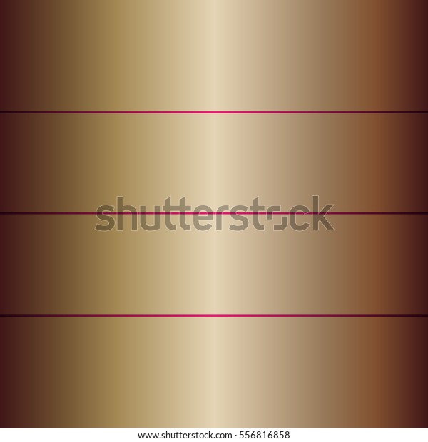 Three Shiny Pink Lines Gold Background Stock Vector (Royalty Free ...