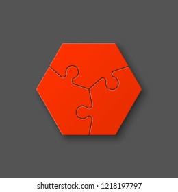 Three Sided Round Puzzle Presentation Abstract Stock Illustration ...