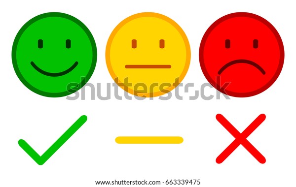 Three Smilies Check Mark Cross Dash Stock Vector (Royalty Free) 663339475