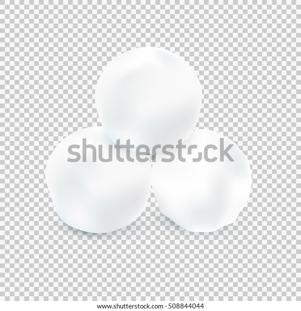 Three Snowballs Isolated On Transparent Background Stock Vector ...