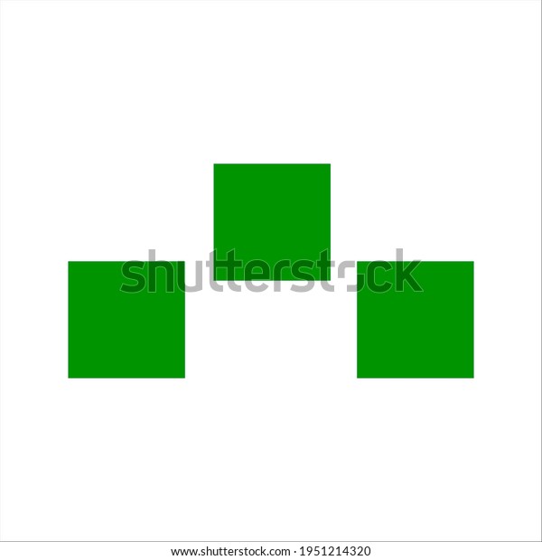 Three Square Logo Color Green Stock Vector (Royalty Free) 1951214320 ...
