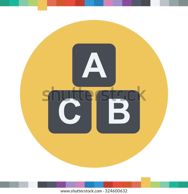 Three Squares Letters Abc Icon Stock Vector (Royalty Free) 324600632 ...