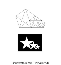 Three Star Logo Mark Modern Style Stock Vector (Royalty Free ...