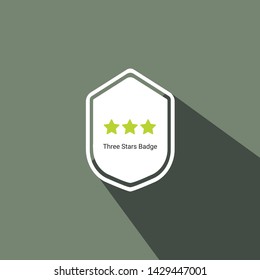 Three Stars Badge Shadow Vector Stock Vector (Royalty Free) 1429447001 ...